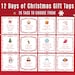 12 Days of Christmas Gift Tags, Printable 12 Days of Christmas Gifts ...