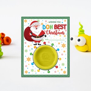Printable Christmas Playdoh Gift Cards, Play-doh Christmas, Non-candy ...