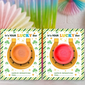 St. Patrick's Day Playdoh Cards, Printable Class St Patricks Day Play ...