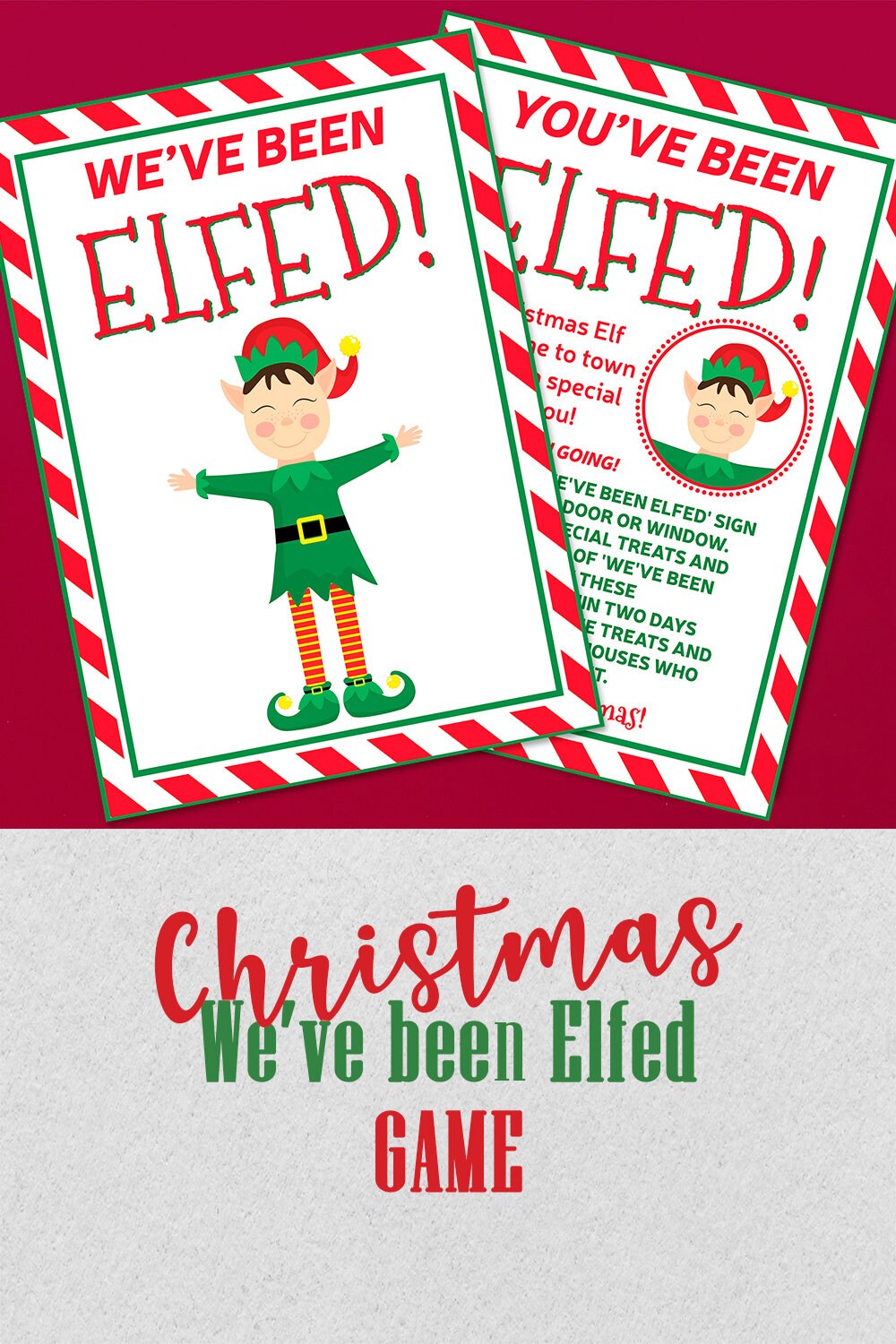 You've Been Elfed Elfed Printables Christmas Printable - Etsy