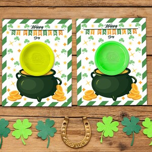St. Patrick's Day Pot of Gold Play-doh Card Printable (digital Download ...