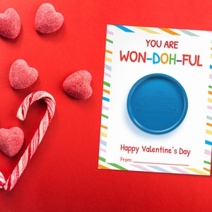 Valentine Playdoh Gift Tag, Wondohful Classroom Tags, Valentines Day ...