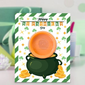 St. Patrick's Day Pot of Gold Play-doh Card Printable (digital Download ...