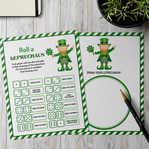 St Patrick's Day Roll a Leprechaun Dice Game (printable PDF) - Etsy