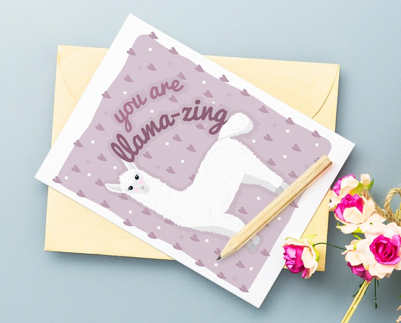 Llamazing Birthday Funny Llama Card Punny Llama Card - Etsy