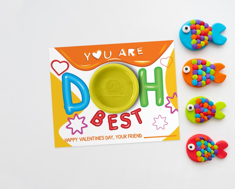 Play Dough Valentine Printable, Non-candy Favor (digital Download) - Etsy