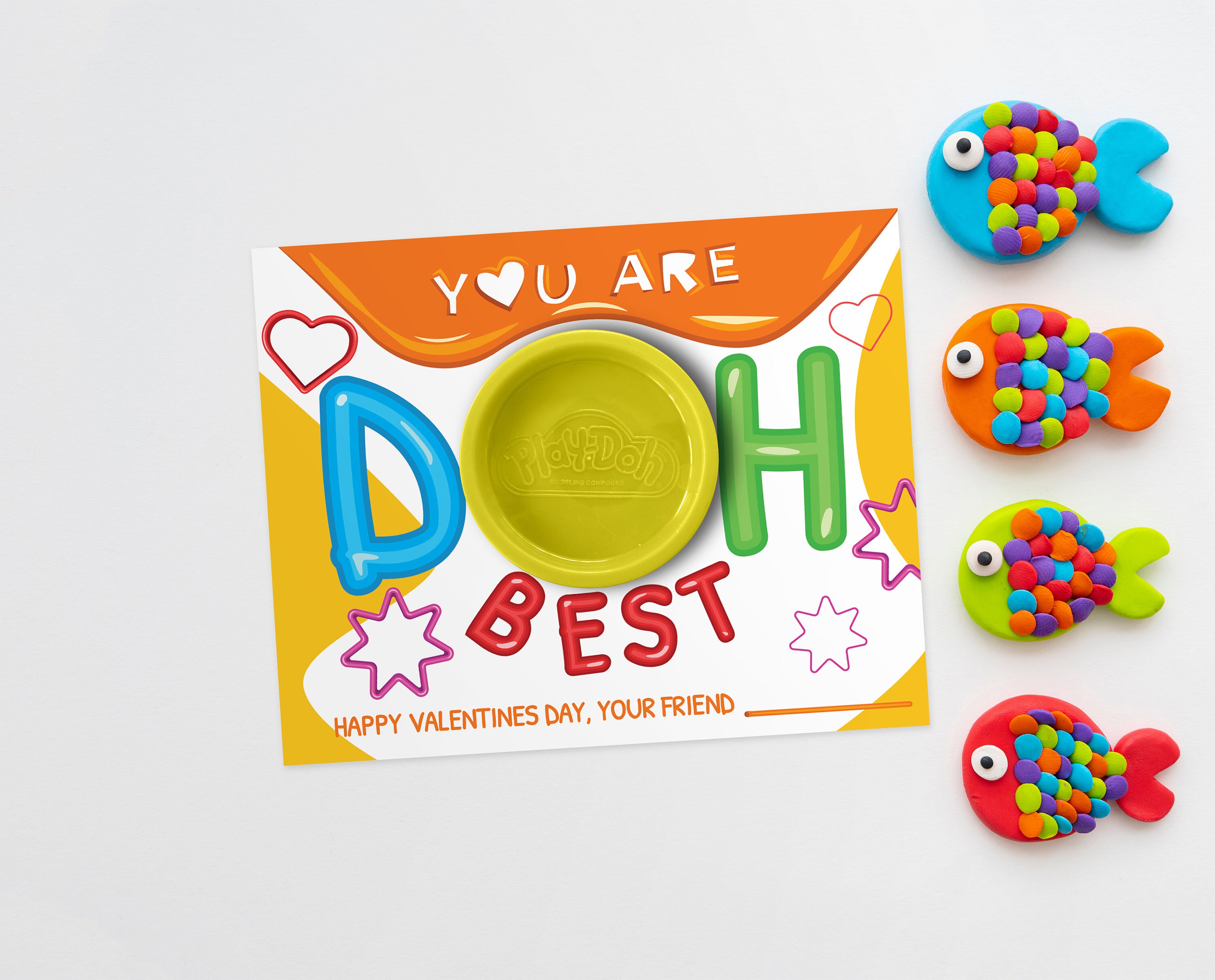 Play Dough Valentine Printable, Non-candy Favor (digital Download) - Etsy