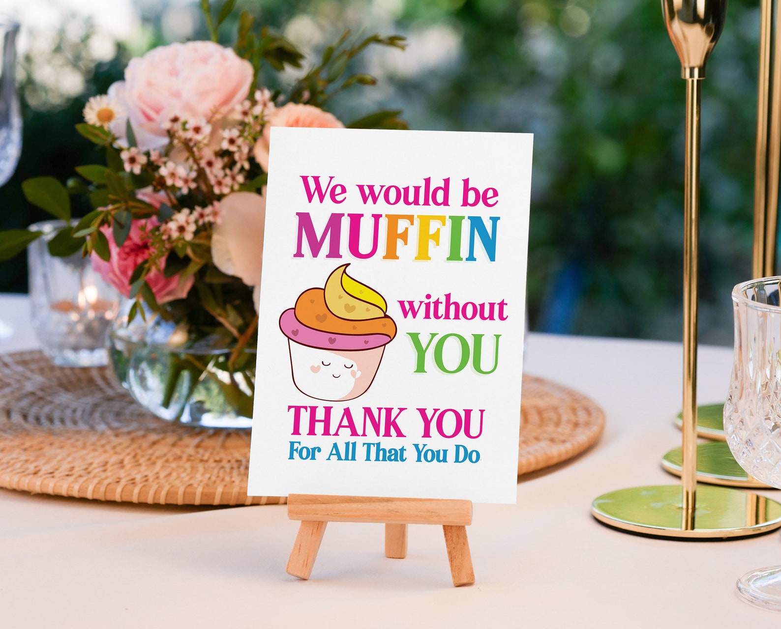 Muffin Without You Teacher Appreciation Welcome Sign - Etsy