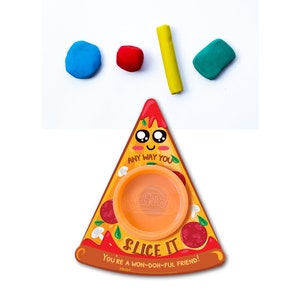 Pizza Play Doh Holder, Playdough Birthday Party Favor, Valentine's Day ...