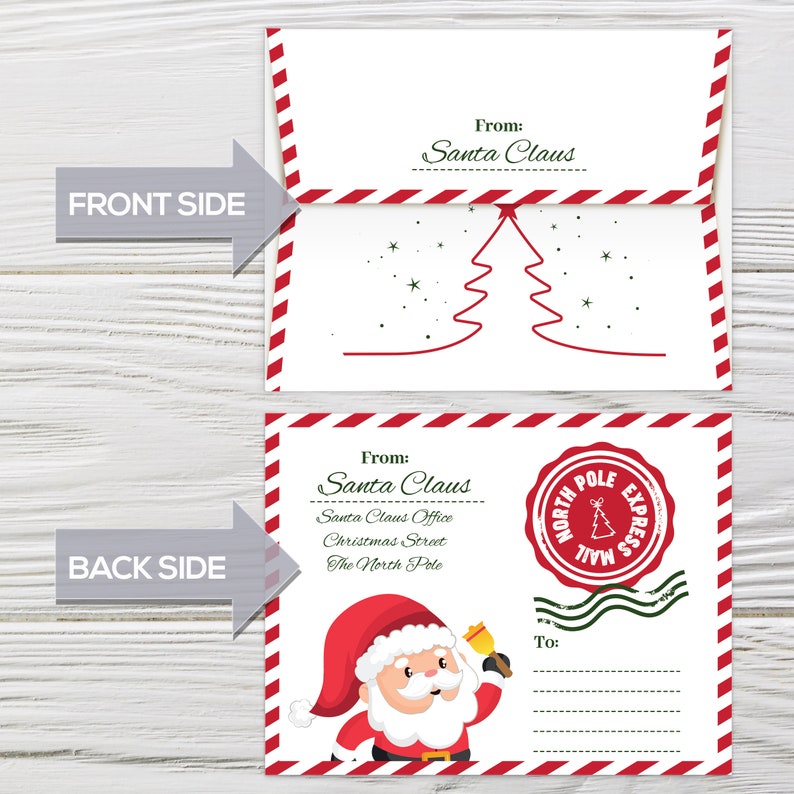 Santa Cam Letter Printable With Envelope, Personalized Letter From ...