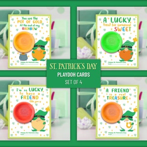 Gnome St. Patrick's Day Play-doh Cards, Classroom Gifts (printable) - Etsy