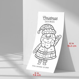 Christmas Savings Challenge Printable, Santa Savings Challenge ...