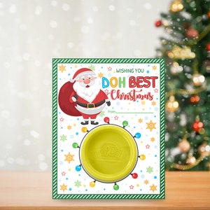 Printable Christmas Playdoh Gift Cards, Play-doh Christmas, Non-candy ...