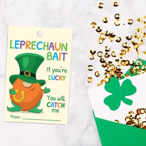 Lucky Leprechaun Bait Tags Leprechaun Gnome St. Patrick's Day Printable ...