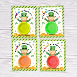 St. Patrick's Day Play Doh Cards Printable, Printable Class St Patricks ...