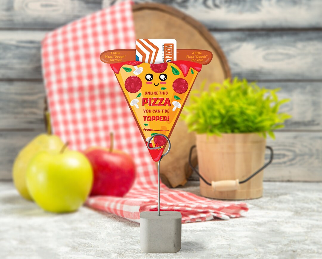 Pizza Gift Card Holder Printable, Teacher Thank You Card, Teacher ...