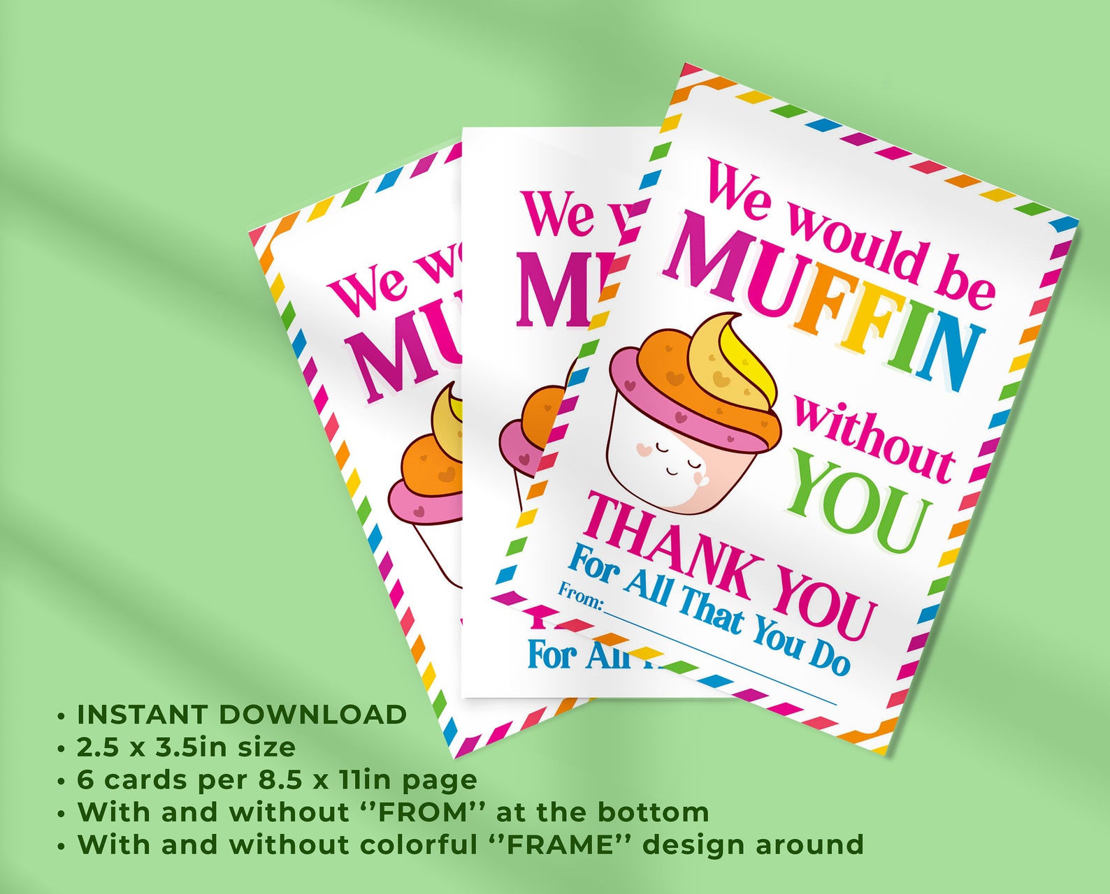 Muffin Without You Tags, Teacher Appreciation Week, Nurse Appreciation ...