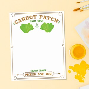 Carrot Patch Printable Sign, DIY Easter Carrots, Footprint Craft for ...