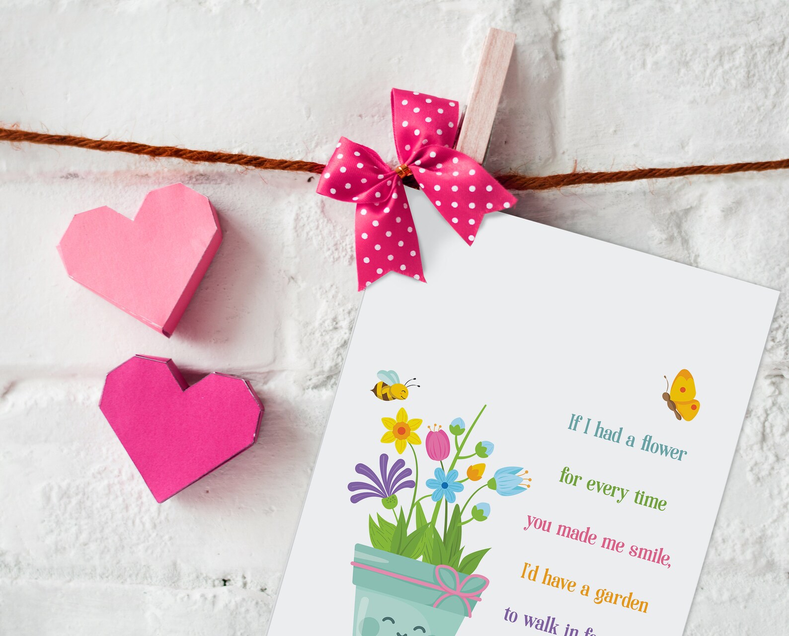 Mothers Day Flower Handprint Art Happy Mothers Day Keepsake | Etsy