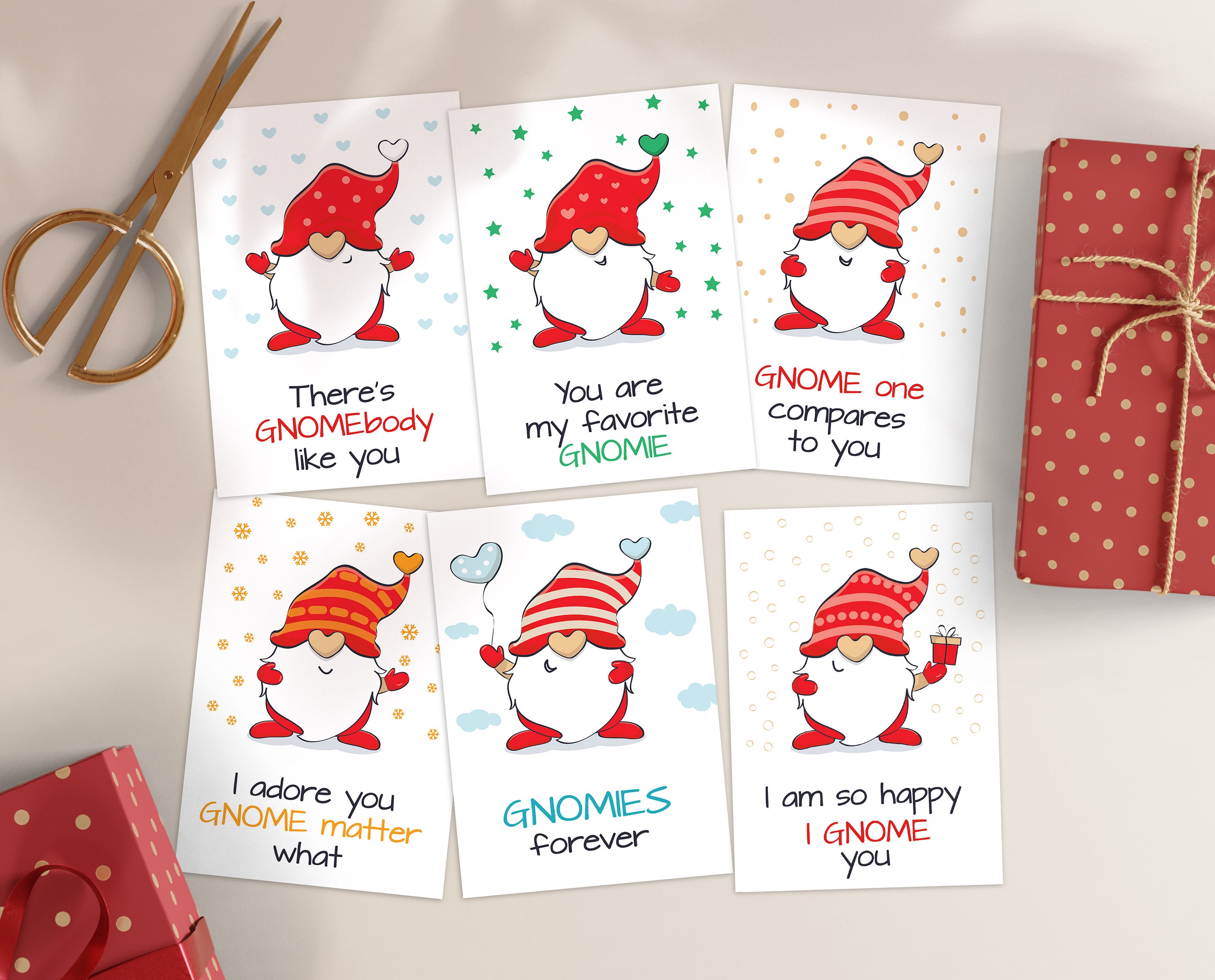 Gnome Valentine's Day Cards for Kids | Classroom Non-candy Gift (PDF ...