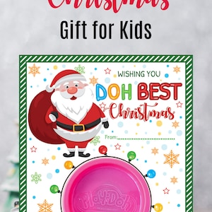 Printable Christmas Playdoh Gift Cards, Play-doh Christmas, Non-candy ...