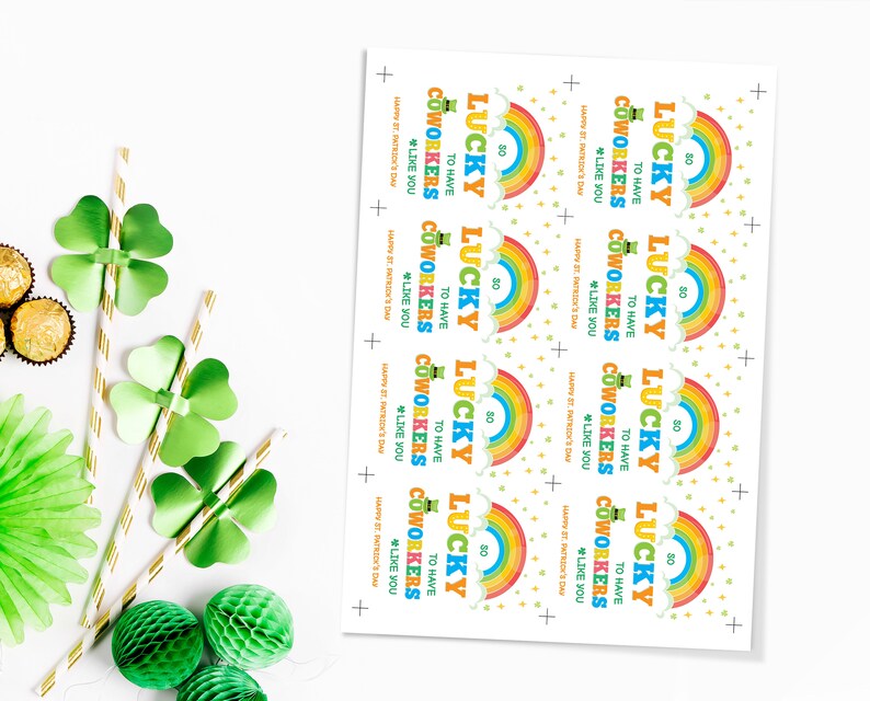 St. Patrick's Day Coworker Gift Tag: Team Appreciation (PDF) - Etsy