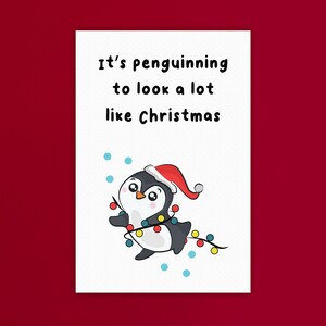 Punny Christmas Cards, Pack of 4 Funny Christmas Cards, Animal ...
