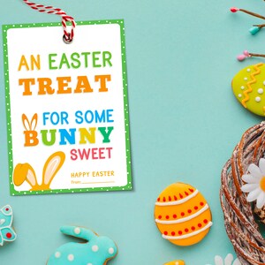 Bunny Printable Tags, Easter Basket Gift Tag, Classroom Activity ...