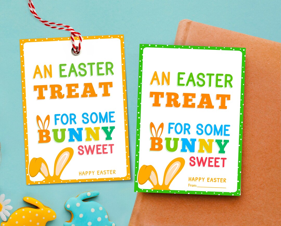 Bunny Printable Tags, Easter Basket Gift Tag, Classroom Activity ...