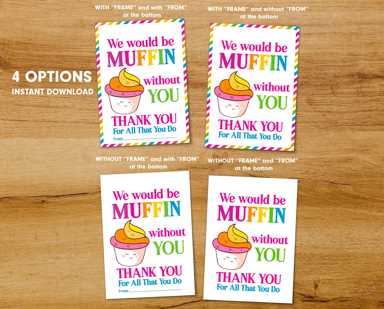 Muffin Without You Tags, Teacher Appreciation Week, Nurse Appreciation ...