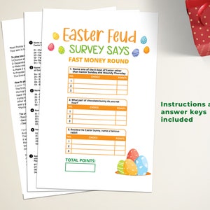 Easter Family Feud Game, Easter Games for Adults and Kids, Easter ...
