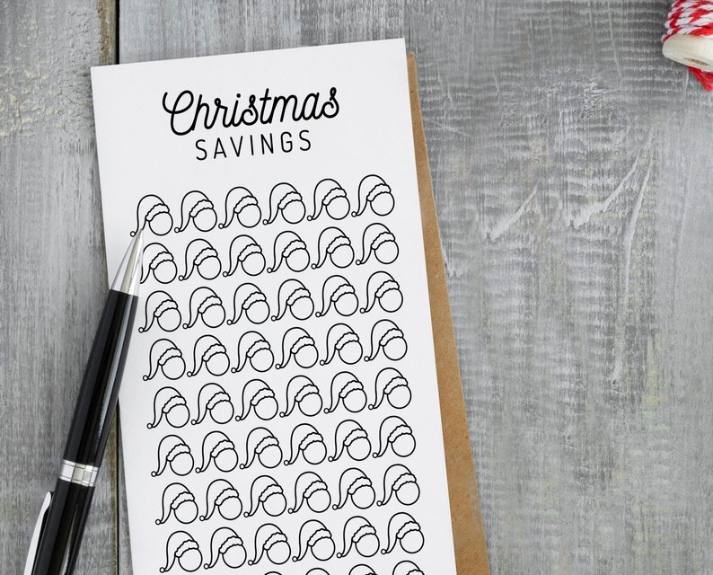 Christmas Savings Challenge Printable Santa Savings - Etsy