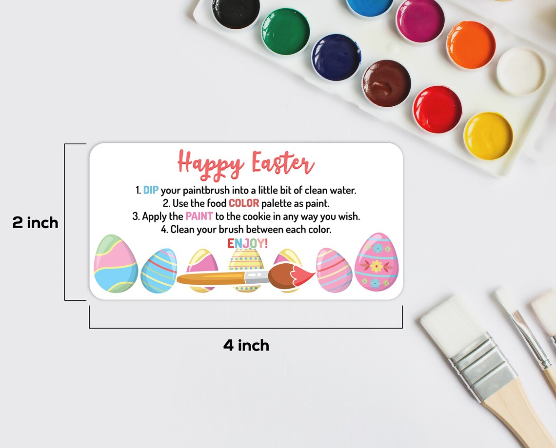 PYO Egg Carton Label Paint Your Own Cookie Easter Egg - Etsy