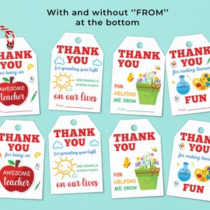 Teacher Appreciation Gift Tag, Teacher Appreciation Week, Teacher Thank ...