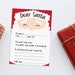 Letter to Santa Christmas Wish List Printable Santa Letter - Etsy
