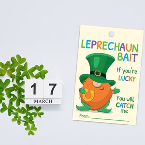 Lucky Leprechaun Bait Tags | Leprechaun Gnome | St. Patrick's Day ...