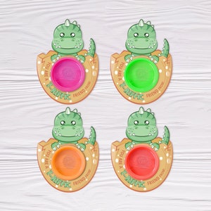 Dinosaur Play Doh Cards, Dinosaur Playdoh Birthday Party, Dino Favor ...