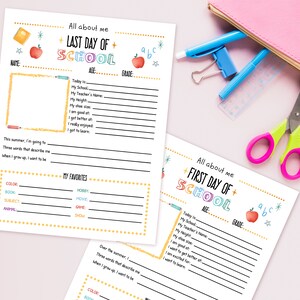 Back to School Kids Printable Questionnaire, First Day of School ...