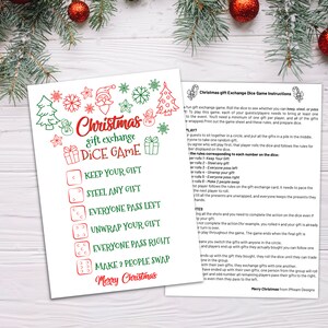 Christmas Printable Games, Christmas Gift Exchange Game, Holiday Party ...