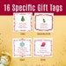 12 Days of Christmas Gift Tags, Printable 12 Days of Christmas Gifts ...