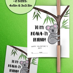 Koala Bear Pencil Holder Classroom Valentines, Koala Valentine's D ...