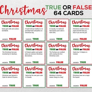 Christmas True or False Quiz, Christmas Facts True or False Game ...