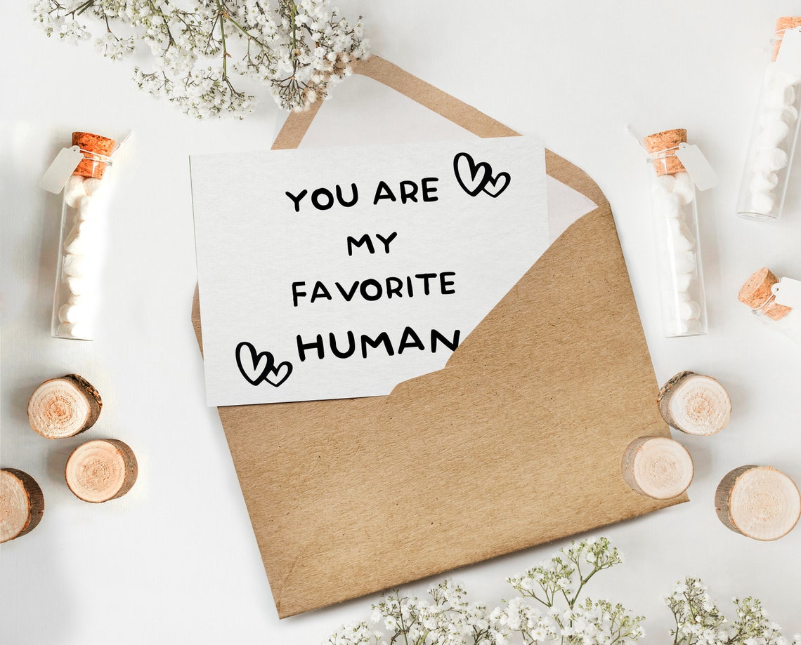 You're My Favorite Human Card Printable Card for Fur Dad | Etsy