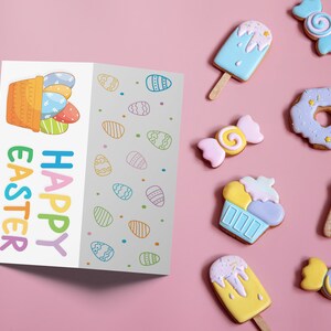 Kids Easter Basket Cookie Bag Topper | Happy Easter Treat Bag Topper ...
