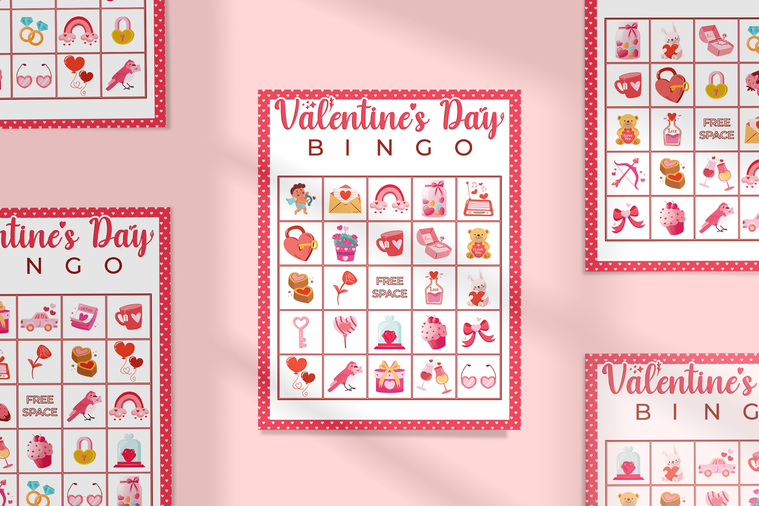 Valentine's Day Bingo Game for Kids and Adults Printable | Etsy