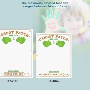 Carrot Patch Printable Sign, DIY Easter Carrots, Footprint Craft for ...