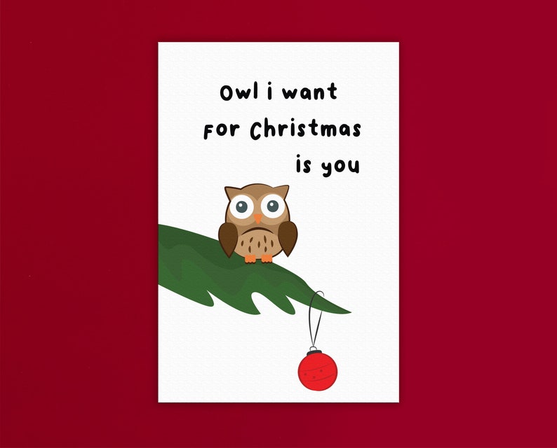 Punny Christmas Cards Pack of 4 Funny Christmas Cards Animal - Etsy