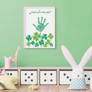 Cutest Clover in the Patch Handprint Art, St Patricks Day Crafts for ...