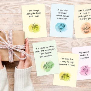Teacher Affirmation Cards, Teacher Appreciation Gift, Teacher ...
