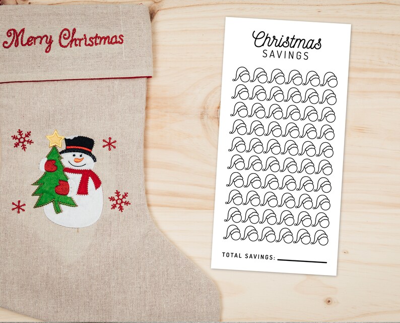 Christmas Savings Challenge Printable Santa Savings - Etsy